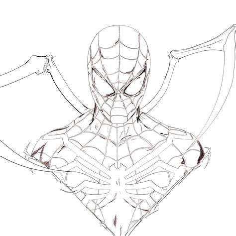 Superior Spiderman Line Art By Arnelljg On Deviantart