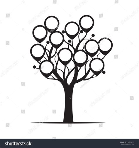 Black Tree Borders Vector Illustration Stock Vector Royalty Free