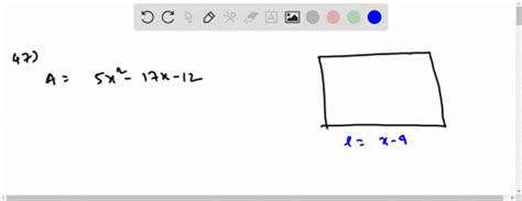 SOLVED The Area And One Dimension Of The Rectangle Are Shown Find The Missing Dimension IMAGE