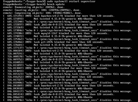 errors when running bench update install update frappe forum