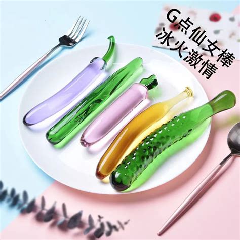 女自慰器情趣性用品水晶玻璃黄瓜茄子夫妻高潮sm用具阴道扩张肛塞