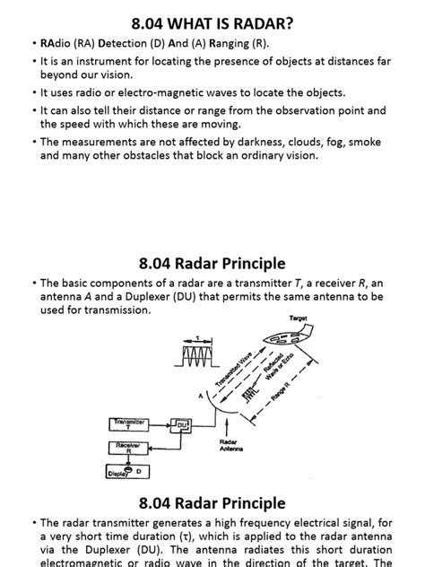 8 04 Radar Transmitter And Receiver Pdf Radar Amplifier