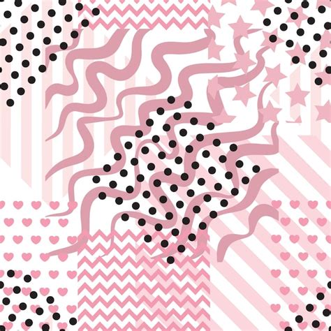 Patrón De Patchwork Rosa De Patrones Sin Fisuras Vector Premium