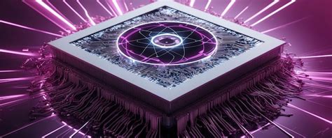 Premium Photo A Vibrant Quantum Computer Core Radiating Light Symbolizing Unbreakable Technology