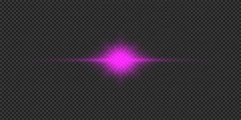 렌즈 플레어의 보라색 수평 빛 효과 프리미엄 벡터