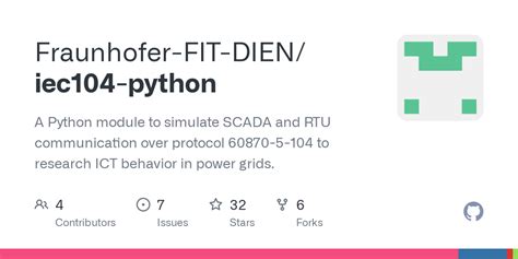 Github Fraunhofer Fit Dieniec104 Python A Python Module To Simulate Scada And Rtu