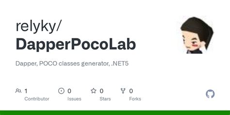 Github Relykydapperpocolab Dapper Poco Classes Generator Net5