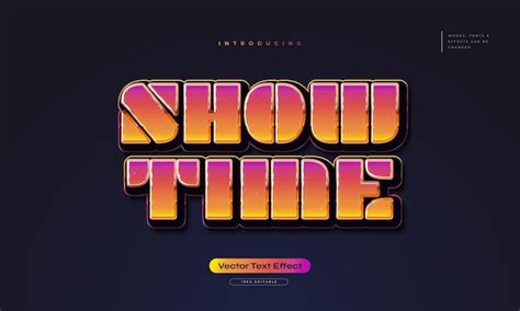 Premium Vector Editable Colorful Retro Text Style With Glossy Glitter Effect