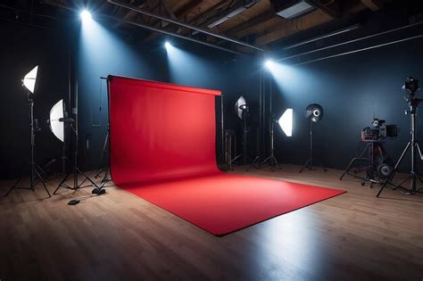 Premium Photo Dynamically Lit Studio Bold Colors For ActionPacked
