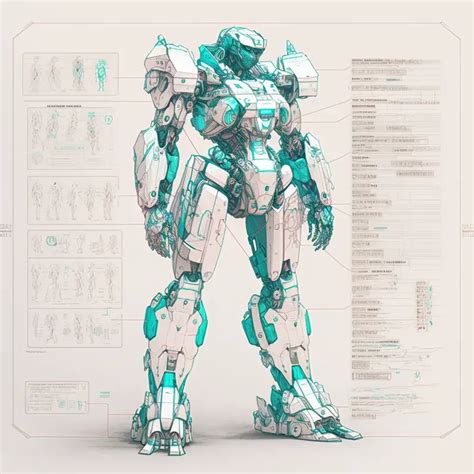 various robot blueprints midjourney prompt promptbase