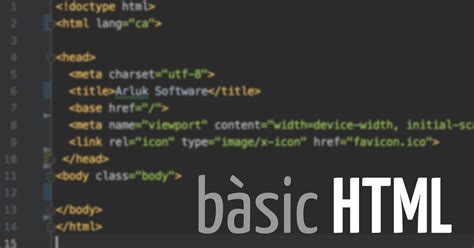 Coneixements bàsics d HTML per poder maquetar un text Arluk Software S L