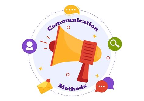 Premium Vector Communication Methods Vector Illustration With Team