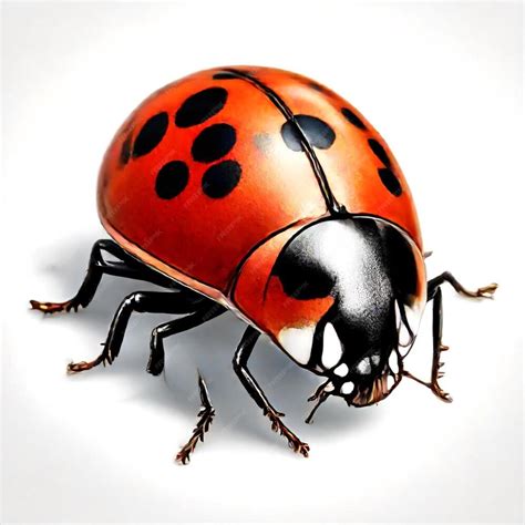 A Ladybug With A Ladybug On Its Back Premium Ai Generated Image