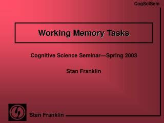 PPT Working Memory Tasks PowerPoint Presentation Free Download ID 2911042