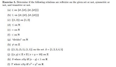 solved need help with this relations and partitions