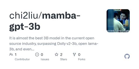 GitHub Chi2liu Mamba Gpt 3b It Is Almost The Best 3B Model In The Current Open Source