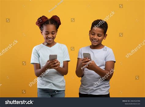 Happy Teen Black Brother Sister Playing Stock Photo Shutterstock