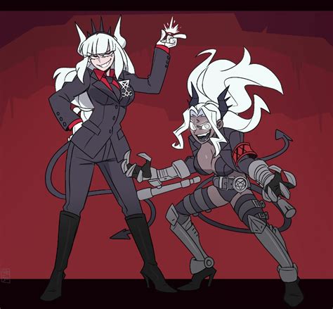 Lucifer And Judgement Helltaker Drawn By Kamuify Danbooru