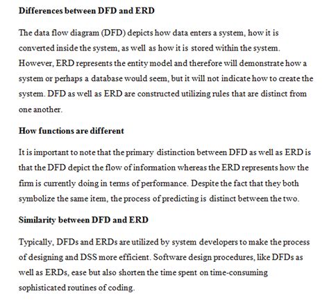 Solved What Is The Differences Between DFD And ERD How The Functions Are Course Hero