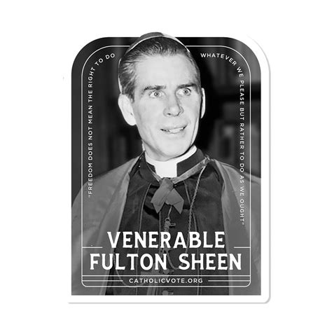 Venerable Fulton Sheen Sticker Catholicvote