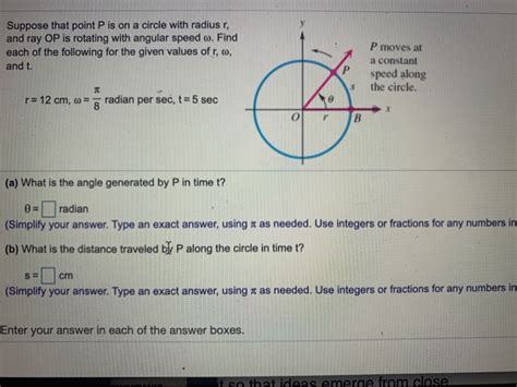 Solved Suppose That Point P Is On A Circle With Radius R Chegg