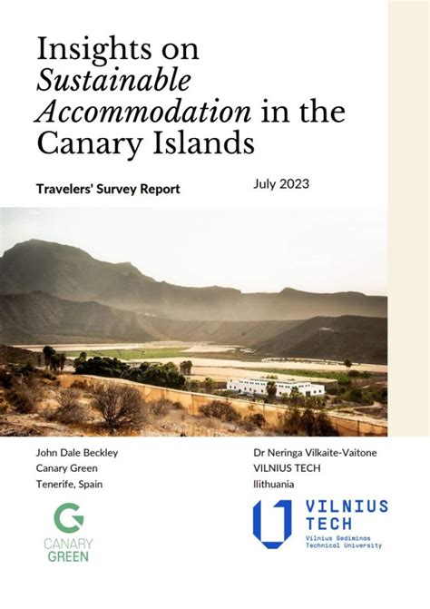 Sustainable Travel Survey Canary Green Sustainable Tourism On The Canary Islands