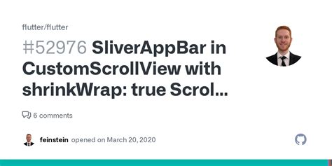sliverappbar in customscrollview with shrinkwrap true scrolls wrongly