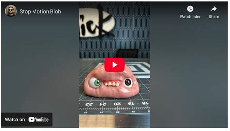 This Stop Motion Blob With Googly Eyes And A Hat Is The Second