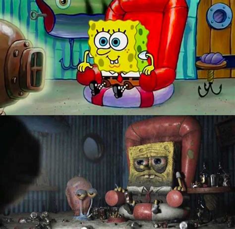 Spongebob Before After Tv Sofa Couch Memes Imgflip