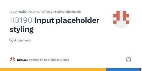 Input Placeholder Styling · Issue 3190 · React Native Elementsreact