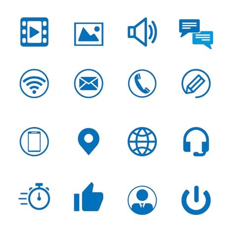 Ícone Vetor Contato Imagem Vídeo Vetor Premium