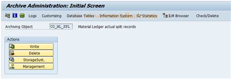 Ckmarchspl Sap Tcode Archiving Actl Cost Comp Split Recs