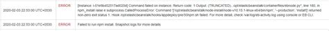 Nodejs Aws Elastic Beanstalk Errorfailed To Run Npm Install
