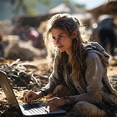 Premium Ai Image A Girl Practicing Programming Basics On A Repurposed