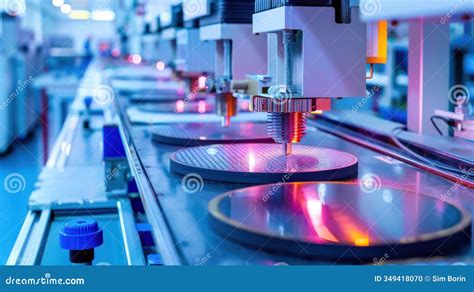 Automated Semiconductor Manufacturing A Long Exposure Of Robotic Arm Precision Assembling