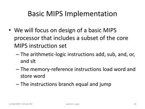 PPT MIPS Processor PowerPoint Presentation Free Download ID