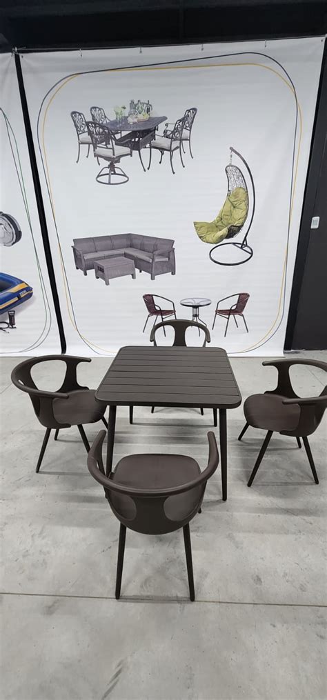 ეზოს ავეჯი მაგიდა 4 სკამით • Needshop Ge