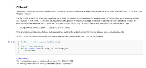 [solved] problem 2 vincenty s formulas are two related iterative course hero