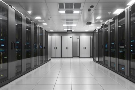 Premium Ai Image Server Racks In Server Room Data Center 3d Rendering