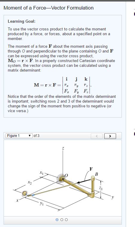 solved moment of a force vector formulation learning goal