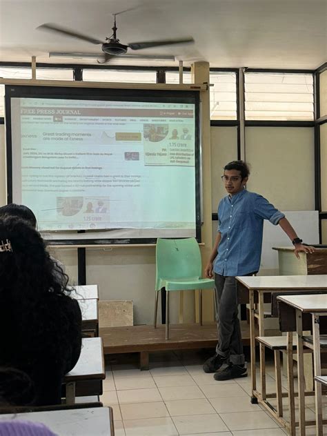 Guest Lecture Delivered By Hrishikesh Damodar A Sports Journalist At Free Press Journal Thank
