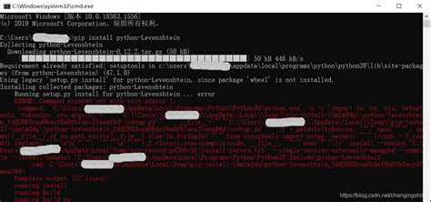 Windows10系统 Python385 安装python Levenshtein 解决方案python Levenshtein 安装whl Csdn博客