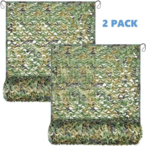 Eotvia Camo Netting Camouflage Netting 2 Pack 3 28ft X 6 56ft 3d Leaf