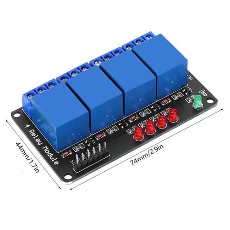 Module De Relais Cikonielf 4 Voies 3v Bas Niveau Contrôle Dc Ac
