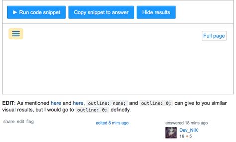 Javascript Unwanted Blue Selection Highlight Appearing When Button Is