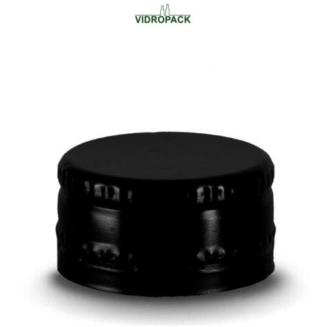 Aluminum Screw Cap Ropp Mca28 Black With Security Ring