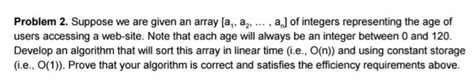 Solved Suppose We Are Given An Array A1 A2 An Of
