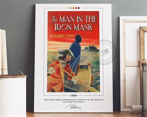 The Man In The Iron Mask Book Cover Poster Alexandre Dumas The Man In The Iron Mask Poster