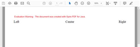 Align Text In PDF In Java