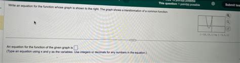 Solved Write An Equation For The Function Whose Graph Is Chegg